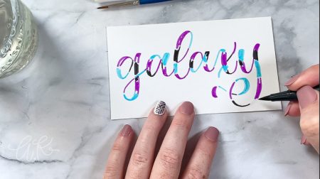 Galaxy Lettering Tutorial | By Amanda Kay