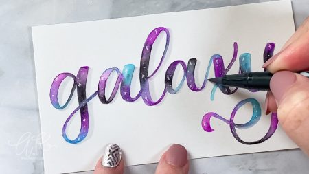 Galaxy Lettering Tutorial | By Amanda Kay